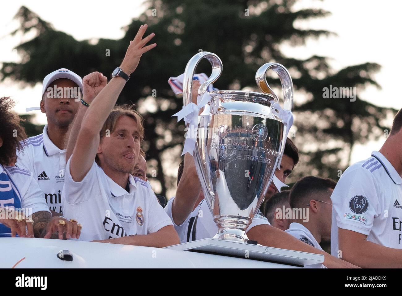 Madrid, Spain. 29th May, 2022. Luka Modric arrives at the traditional ...