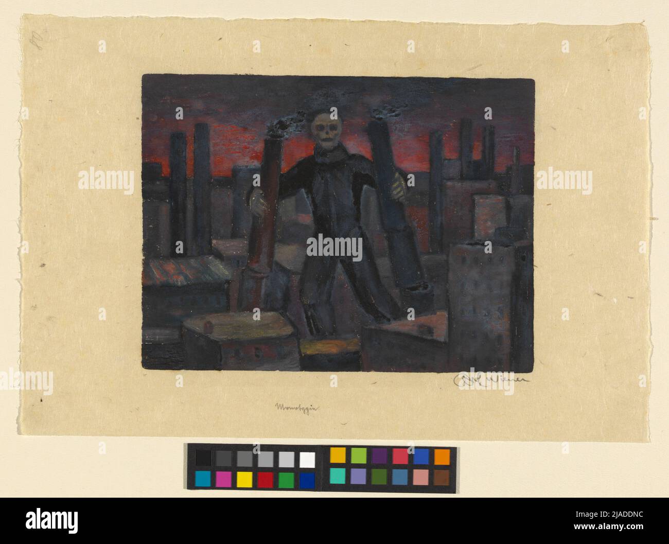 Without title (death with smoking chimney). Karl Wiener (1901-1949 ...