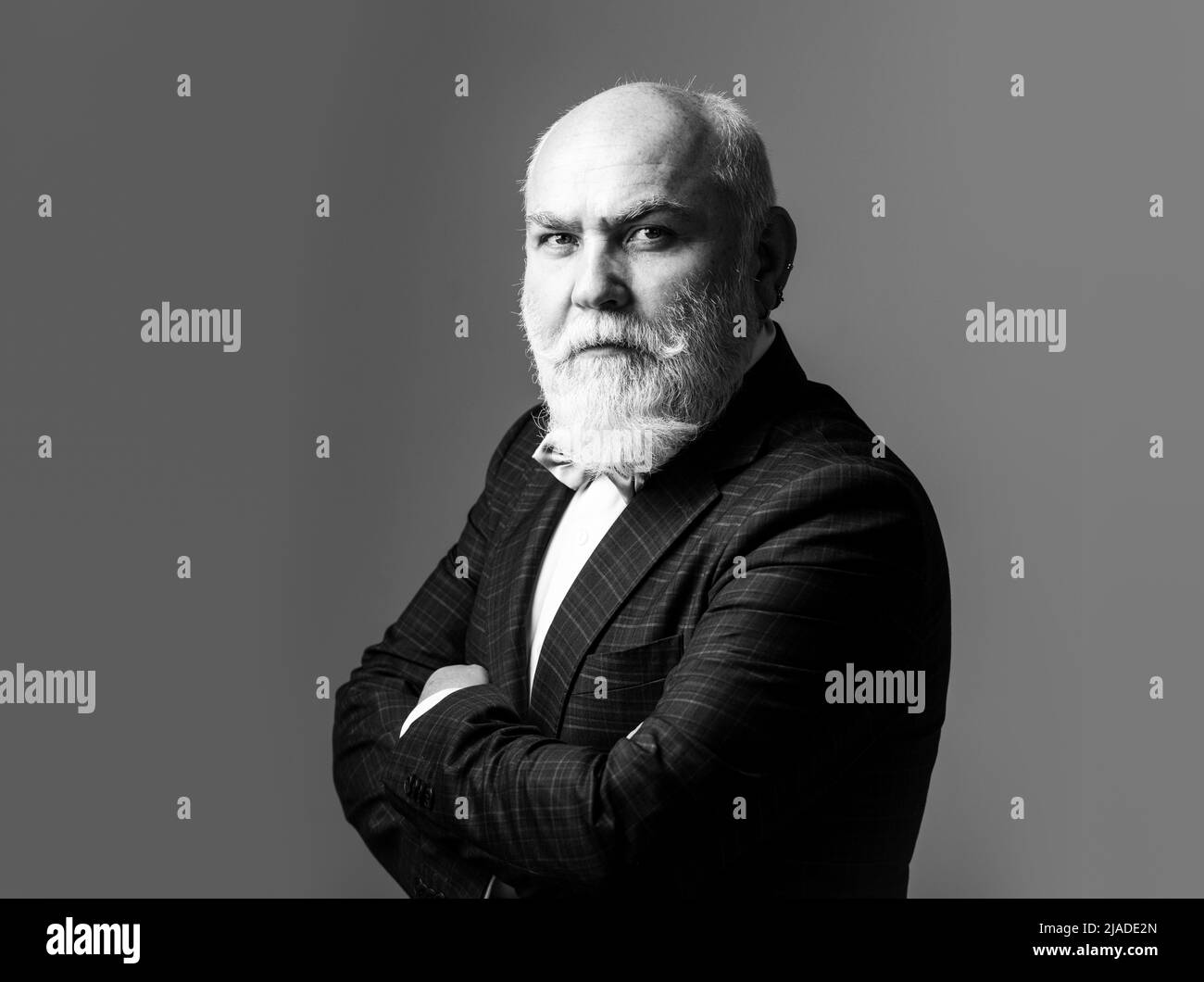 Successful confident handsome middle Black and White Stock Photos ...