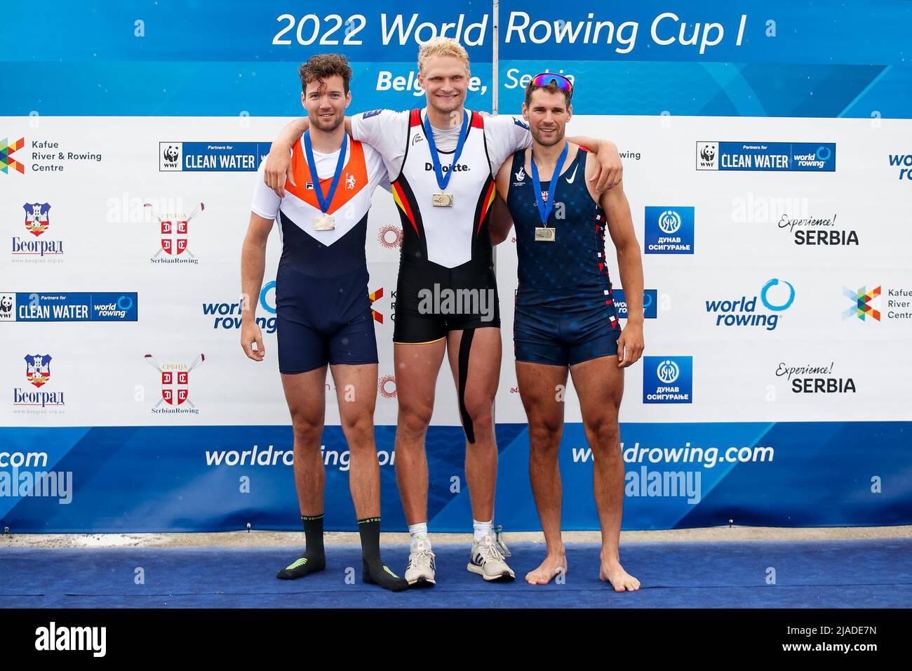 BELGRADE, SERBIA - MAY 29: Melvin Twellaar of the Netherlands, Oliver ...