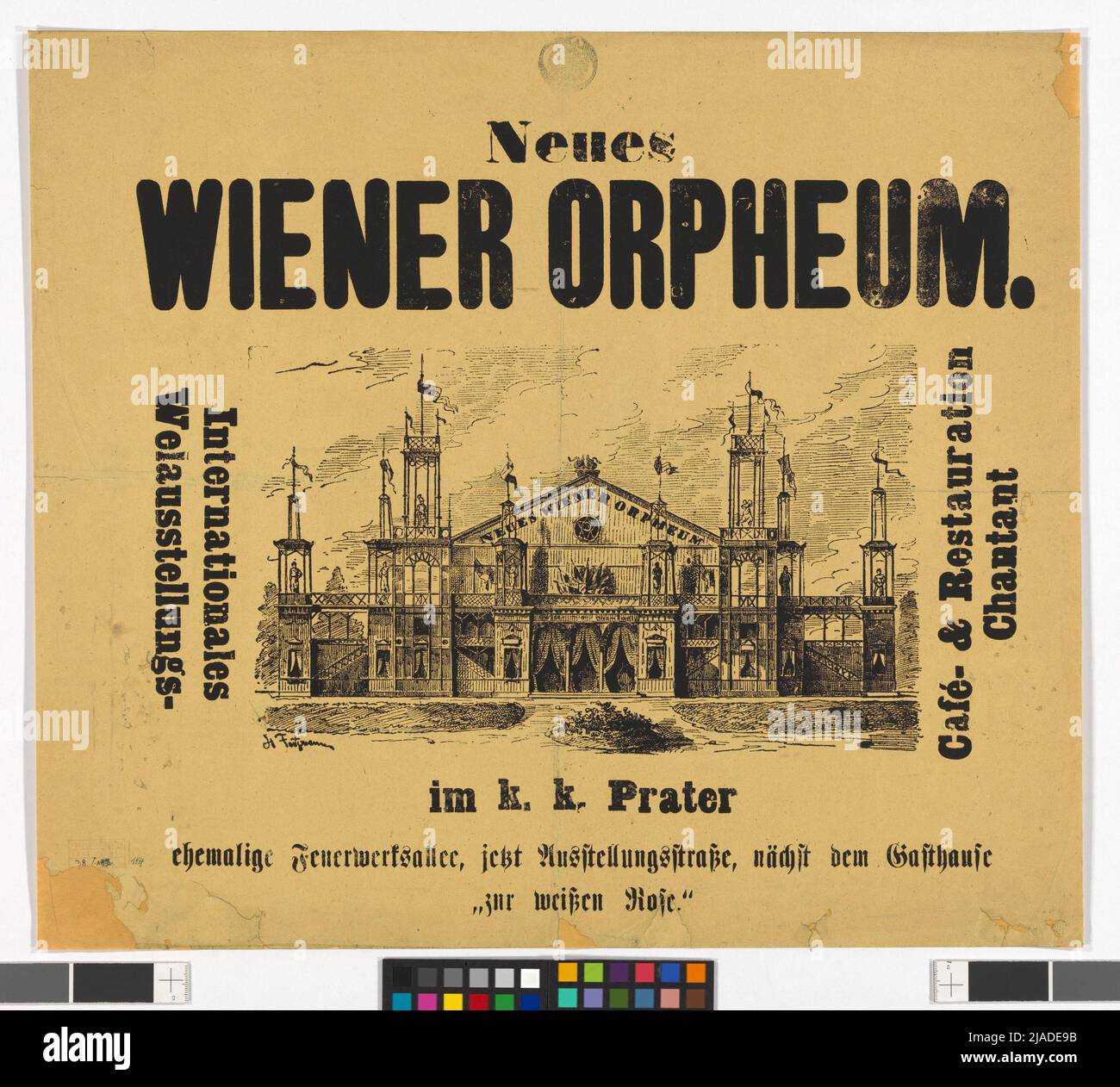 Poster "New Viennese Orpheum, in the k. k. Prater. International World ...