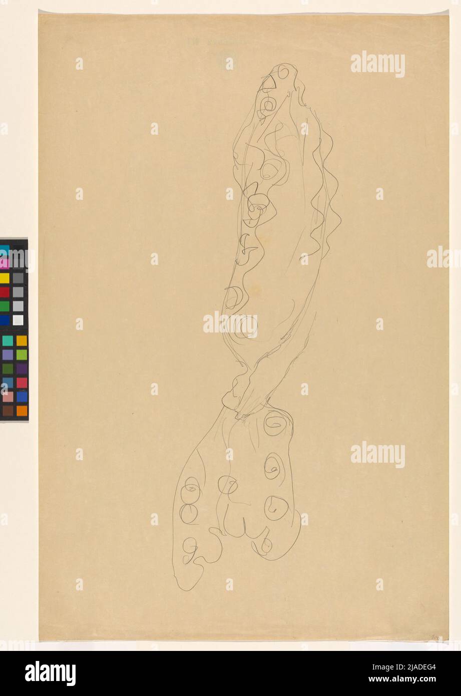 Guard study, scarf and left hand. Gustav Klimt (1862-1918), artist ...