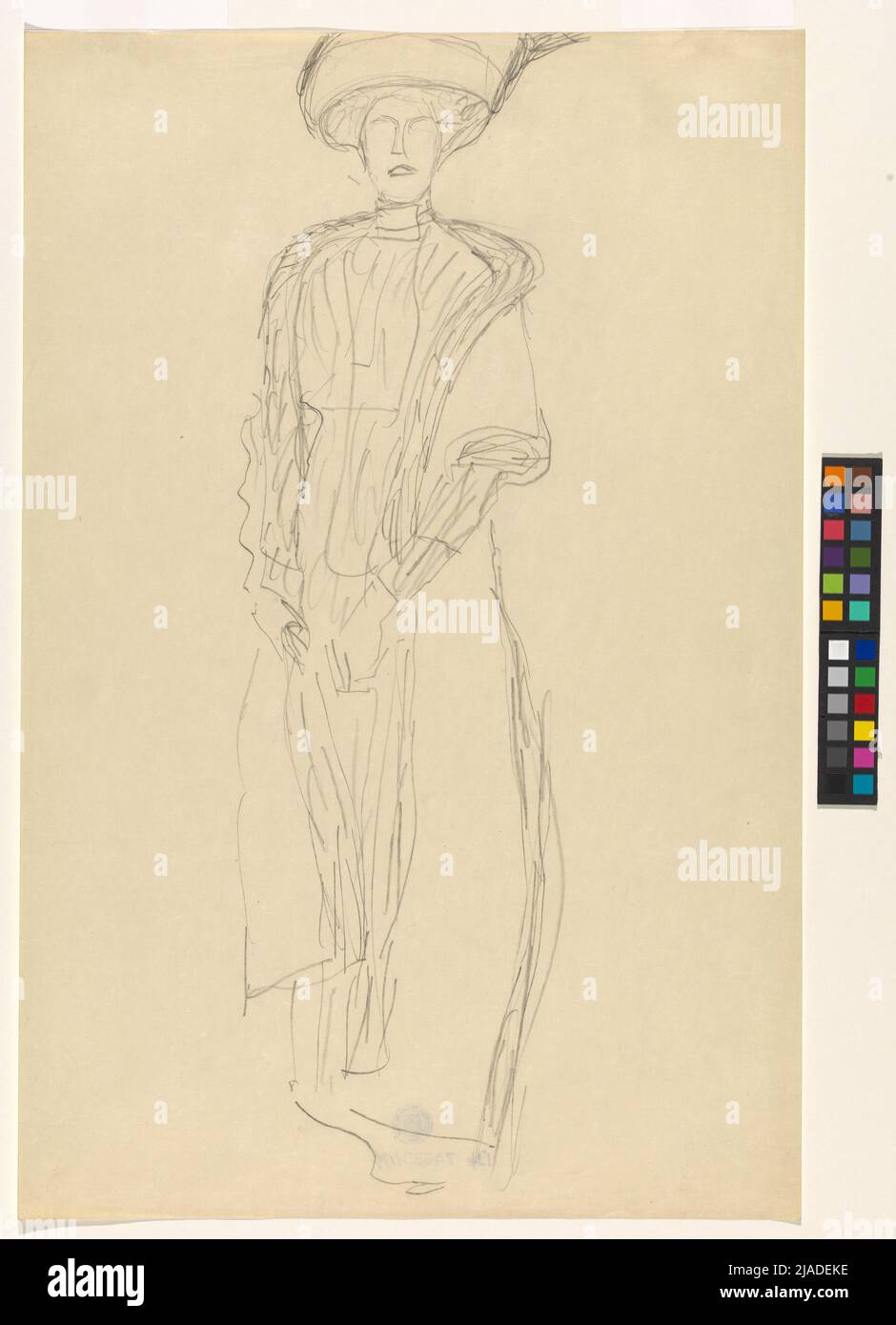 Study on a women's portrait with a hat and coat. Gustav Klimt (1862 ...