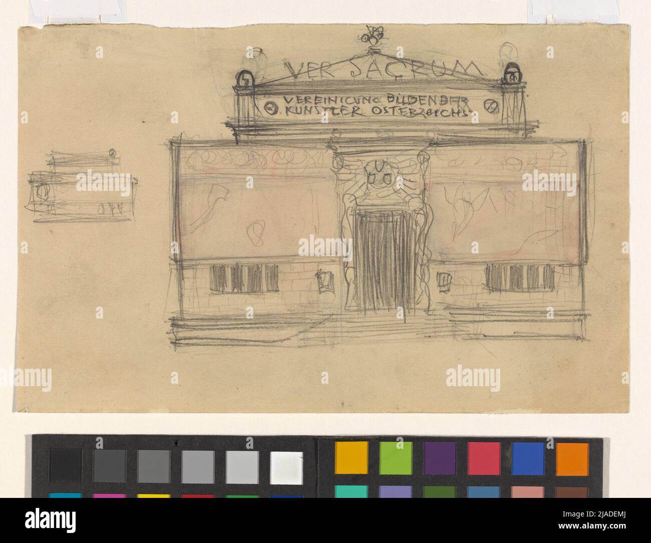 Draft for the Wiener Secession building. Gustav Klimt (1862-1918 ...