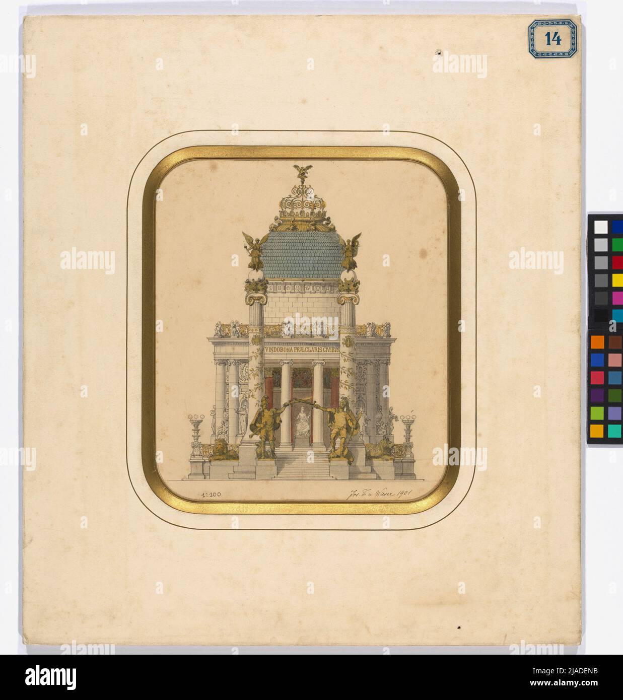 Competition draft Emperor Franz Joseph City Museum, Ehrenhalle, Riss ...