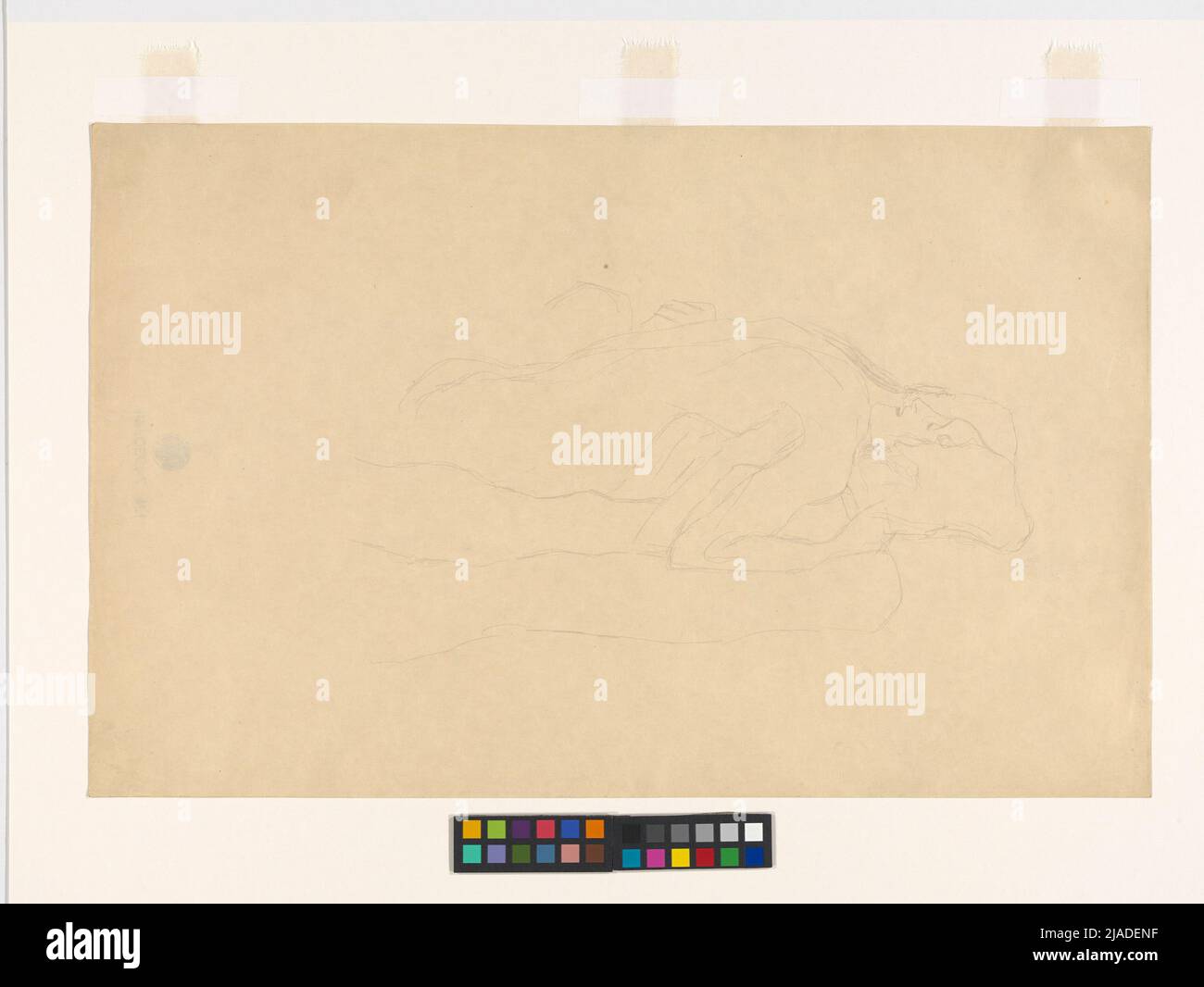 Study on a lying lovers. Gustav Klimt (1862-1918), artist Stock Photo ...