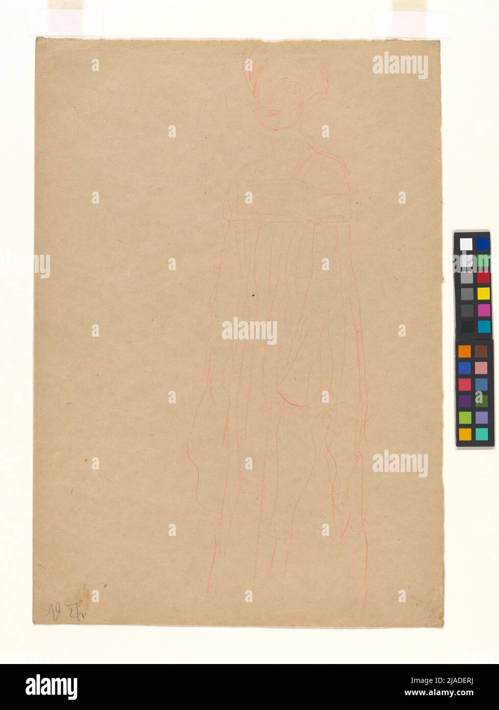 Study on a women's portrait with a long robe. Gustav Klimt (1862-1918 ...