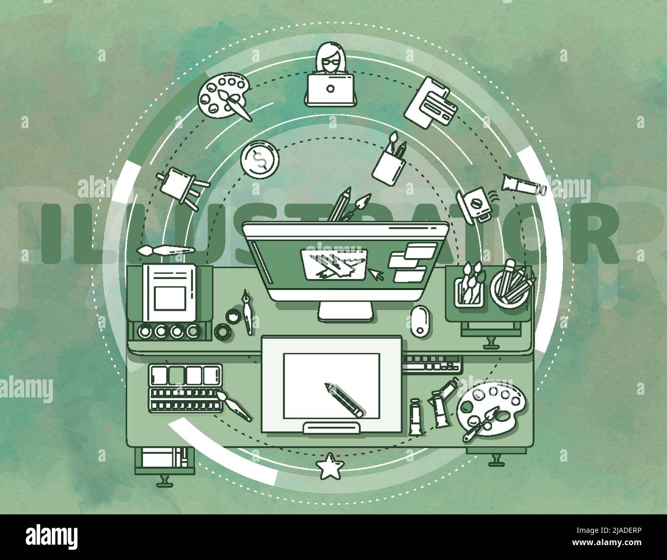 Illustrator - detailed illustration for an advertising poster Stock ...