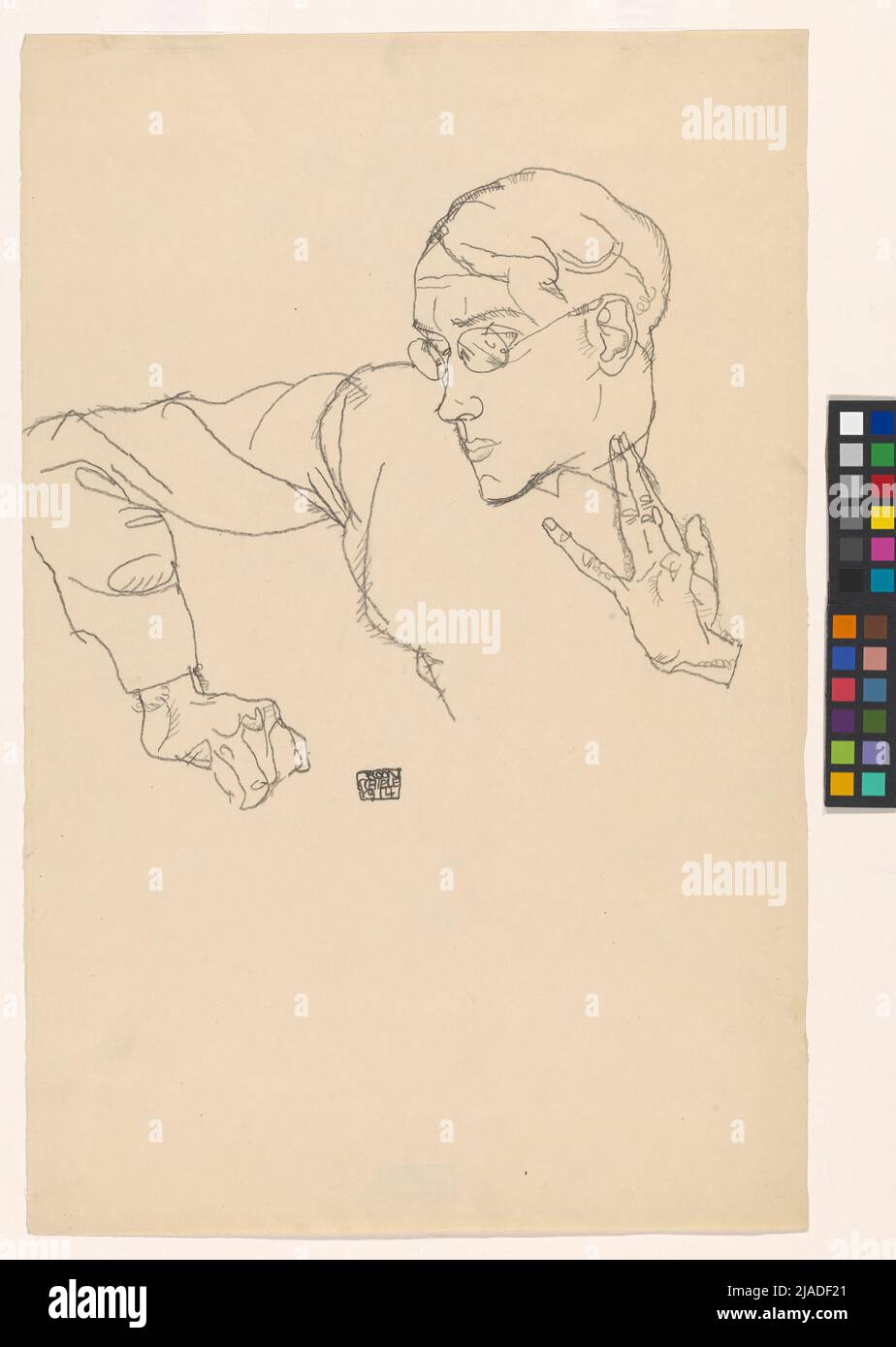 Portrait Karl Otten. Egon Schiele (1890-1918), artist Stock Photo - Alamy