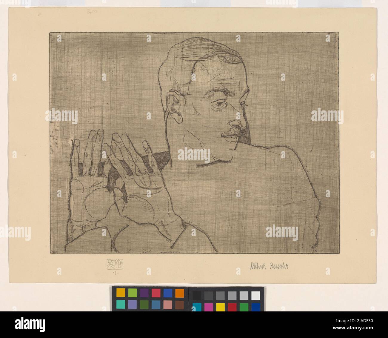 Arthur Roessler. Egon Schiele (1890—1918), Artist Stock Photo - Alamy