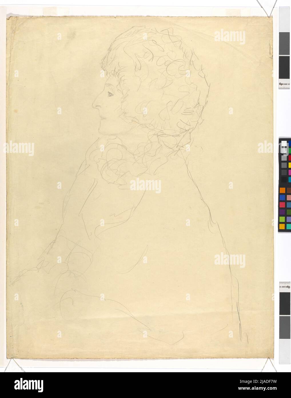 Study on a women's portrait in profile to the left. Gustav Klimt (1862 ...