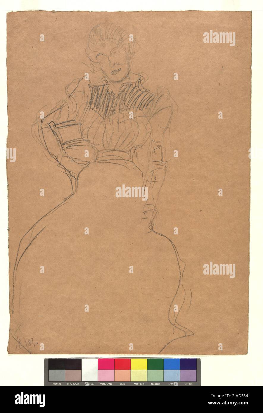 Study for a portrait of a seated lady. Regarding person: Sonja Knips ...