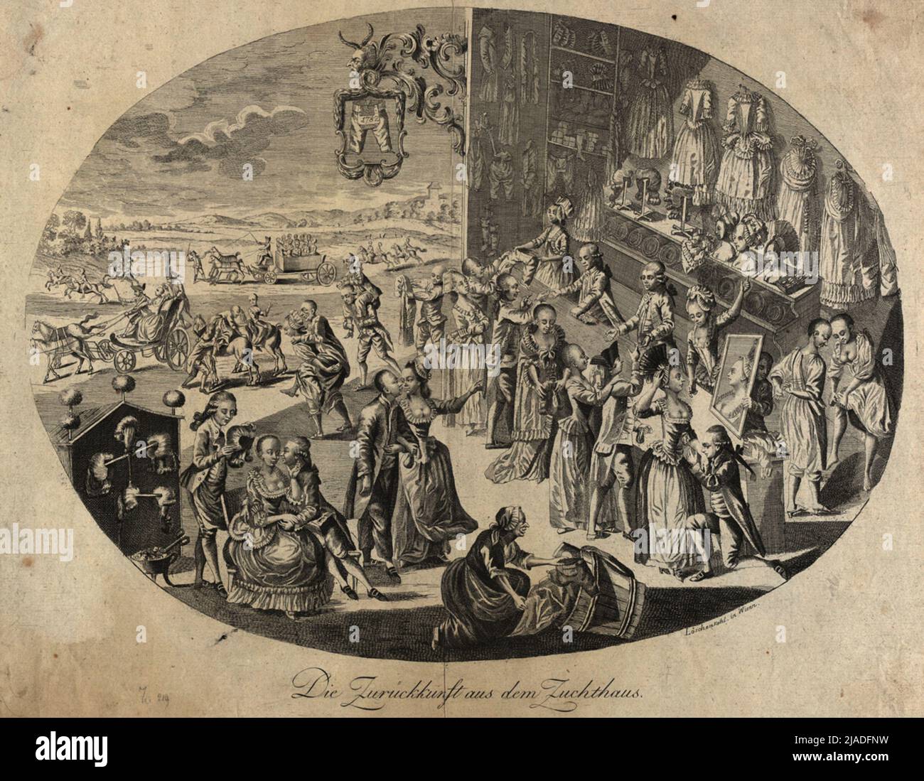 The back from the prison "(caricature on the punitive measures against ...