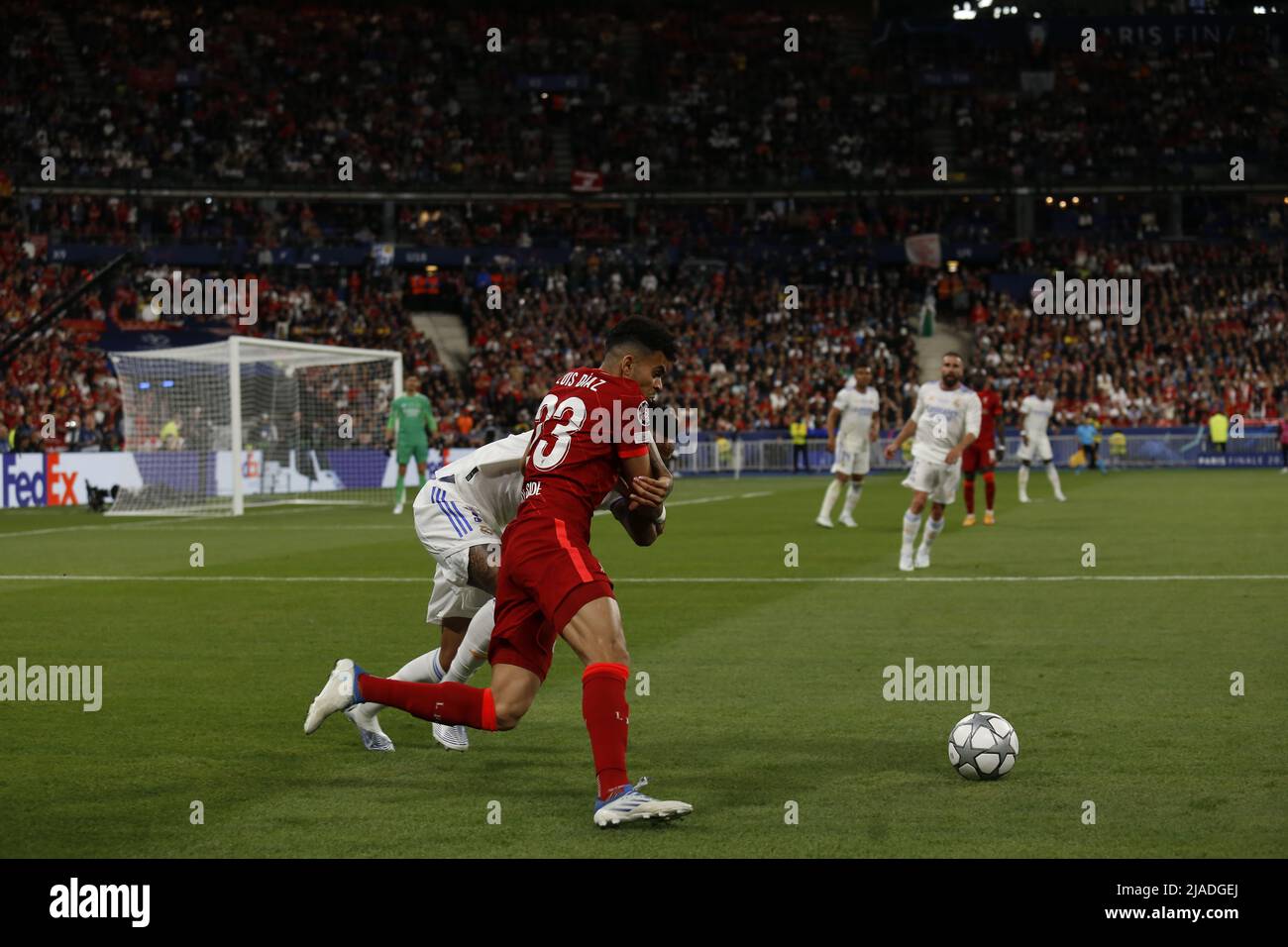 Paris, France. 29th May, 2022. Éder Militão of Real Madrid and Luis ...