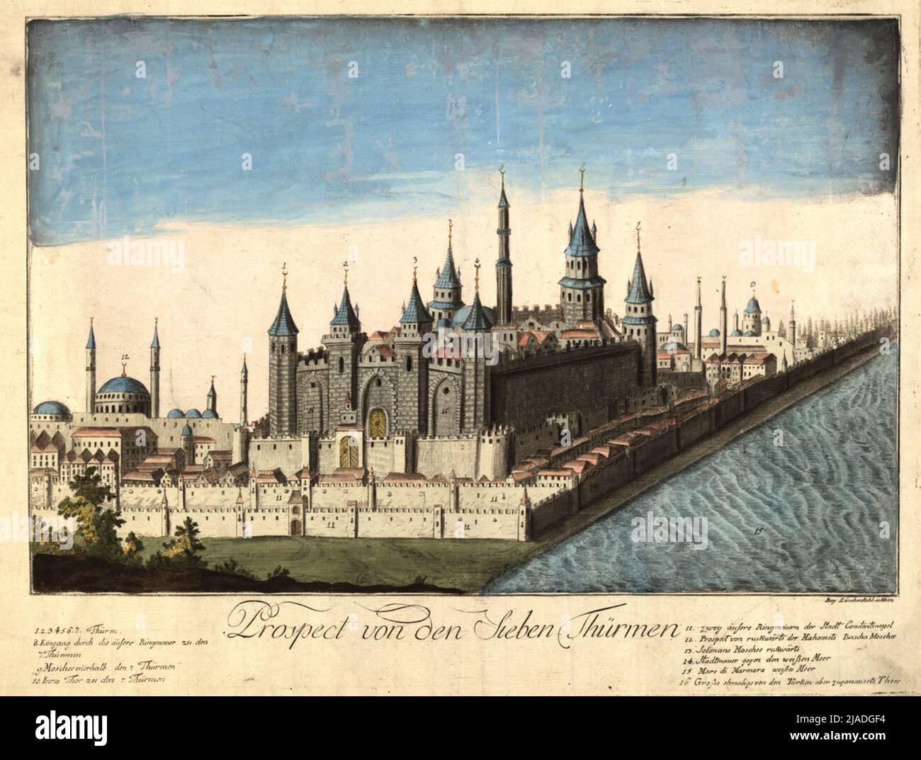 Volks. Graphics: Delete cabbage. "Prospect from the seven towers" (view ...