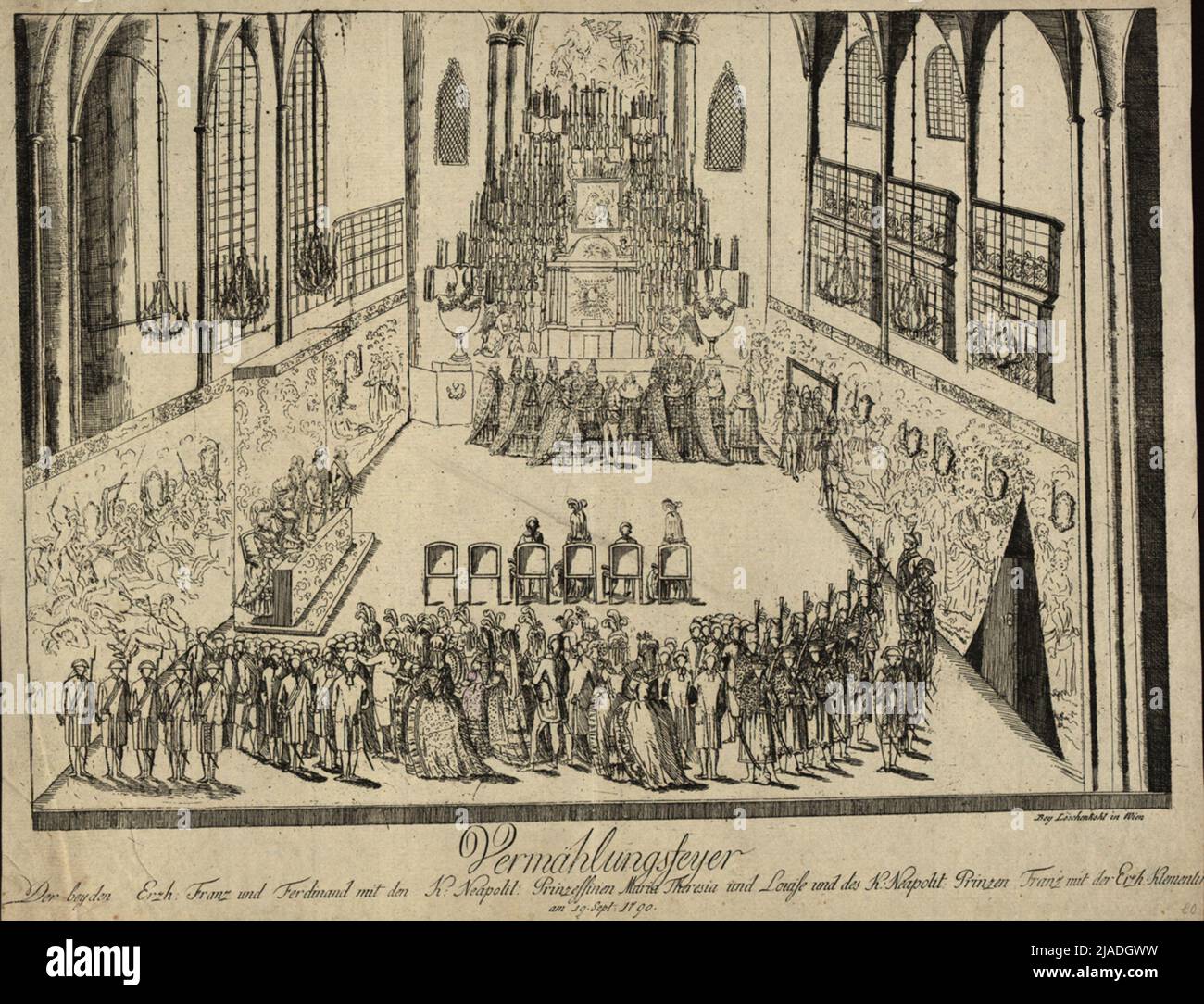 The marriage ceremony of the Archduke Franz and Ferdinand with ...