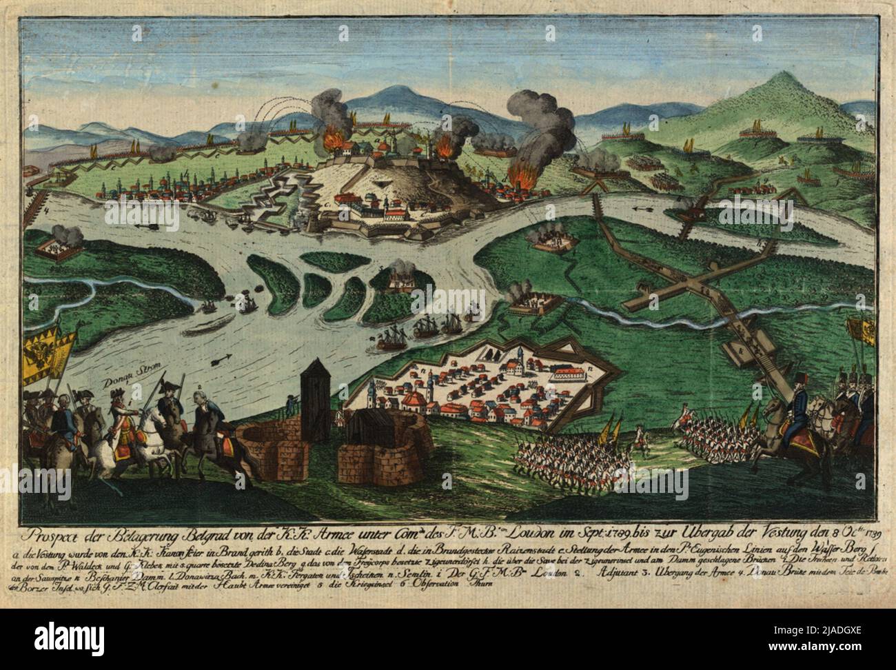 The siege of Belgrade under the command of the field marshal Laudon in ...