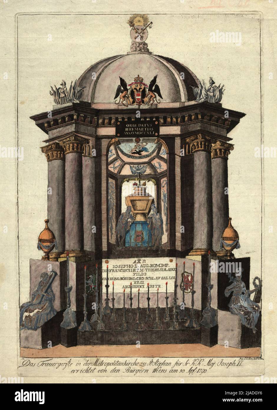 The framework in St. Stephan for Joseph II, built on April 30, 1790 ...
