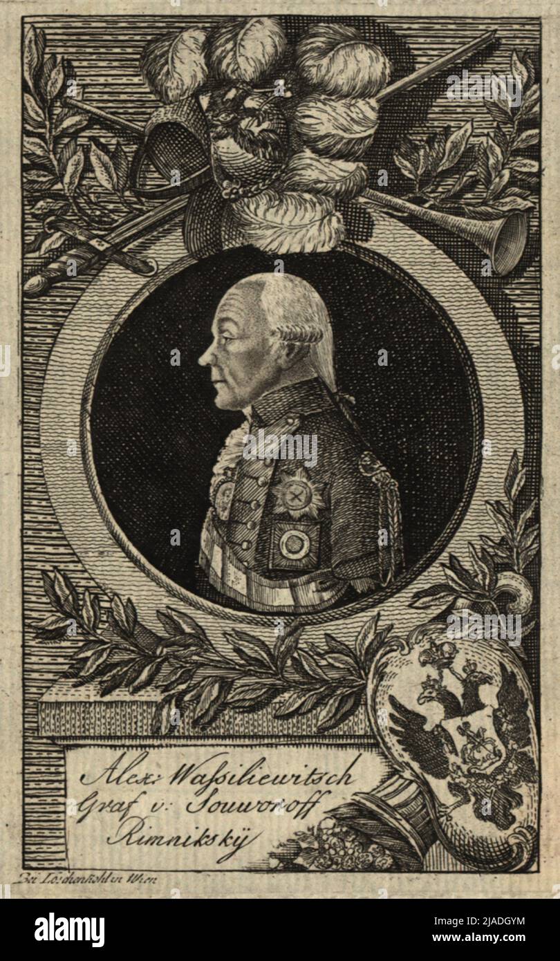 Alexander Wasiljewitsch Graf Suworow (1729-1800), General. Johann ...