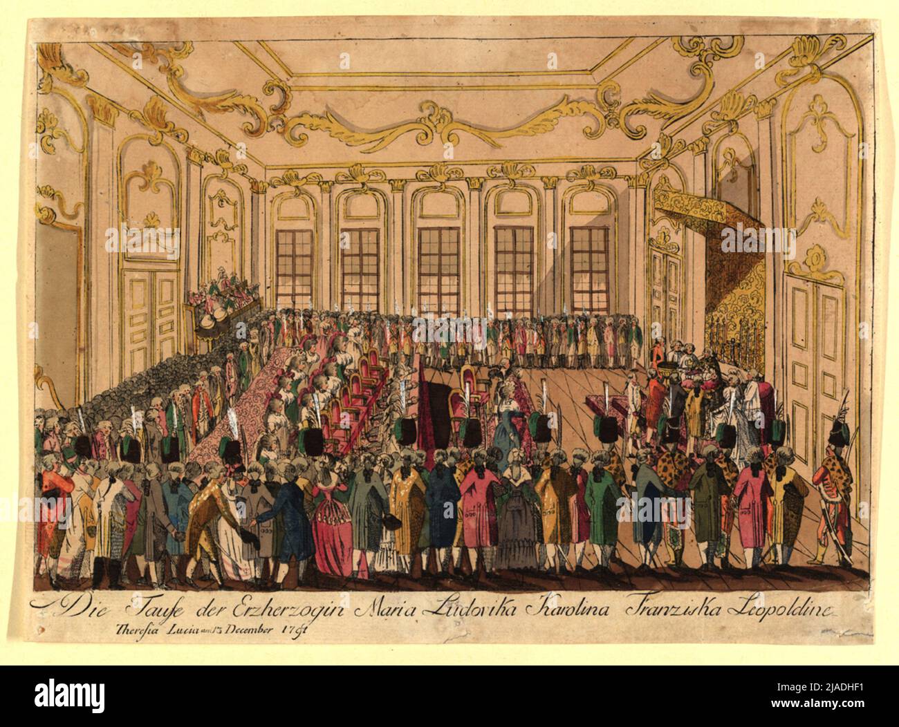 The baptism of Archduchess Maria Ludovica Karolina on December 13, 1791 ...