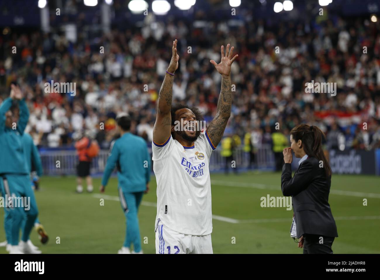 Marcelo of Real Madrid celebrates after the UEFA Champions League final ...