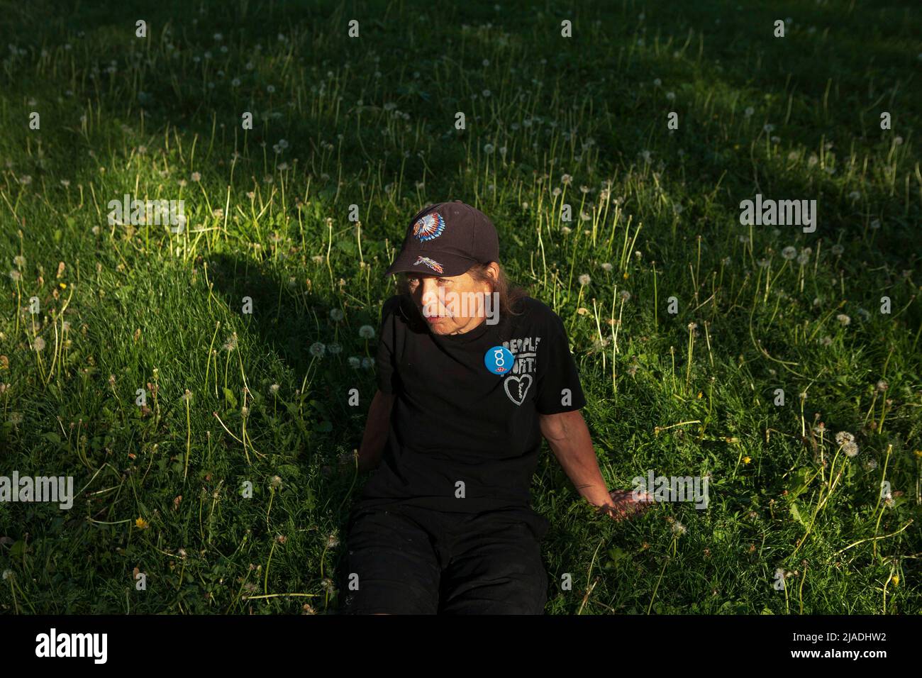 Lynn Walker is photographed near her tent in Toronto‚Äôs Allan Gardens ...