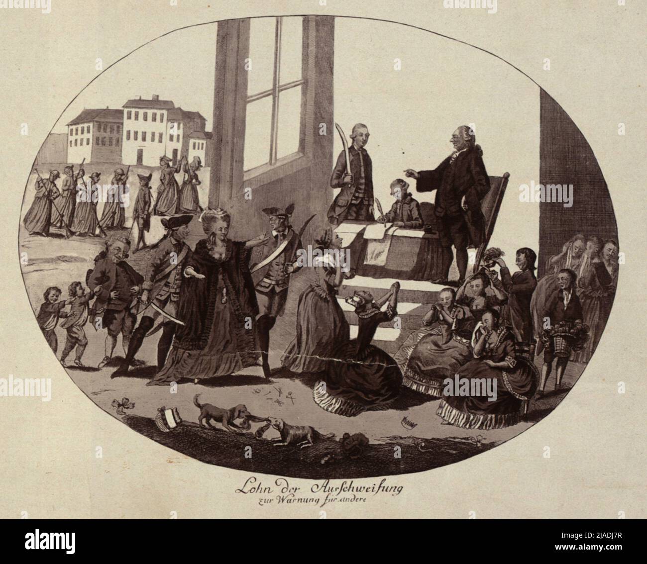 Wages of debauchery "(caricature on the punitive measures against ...