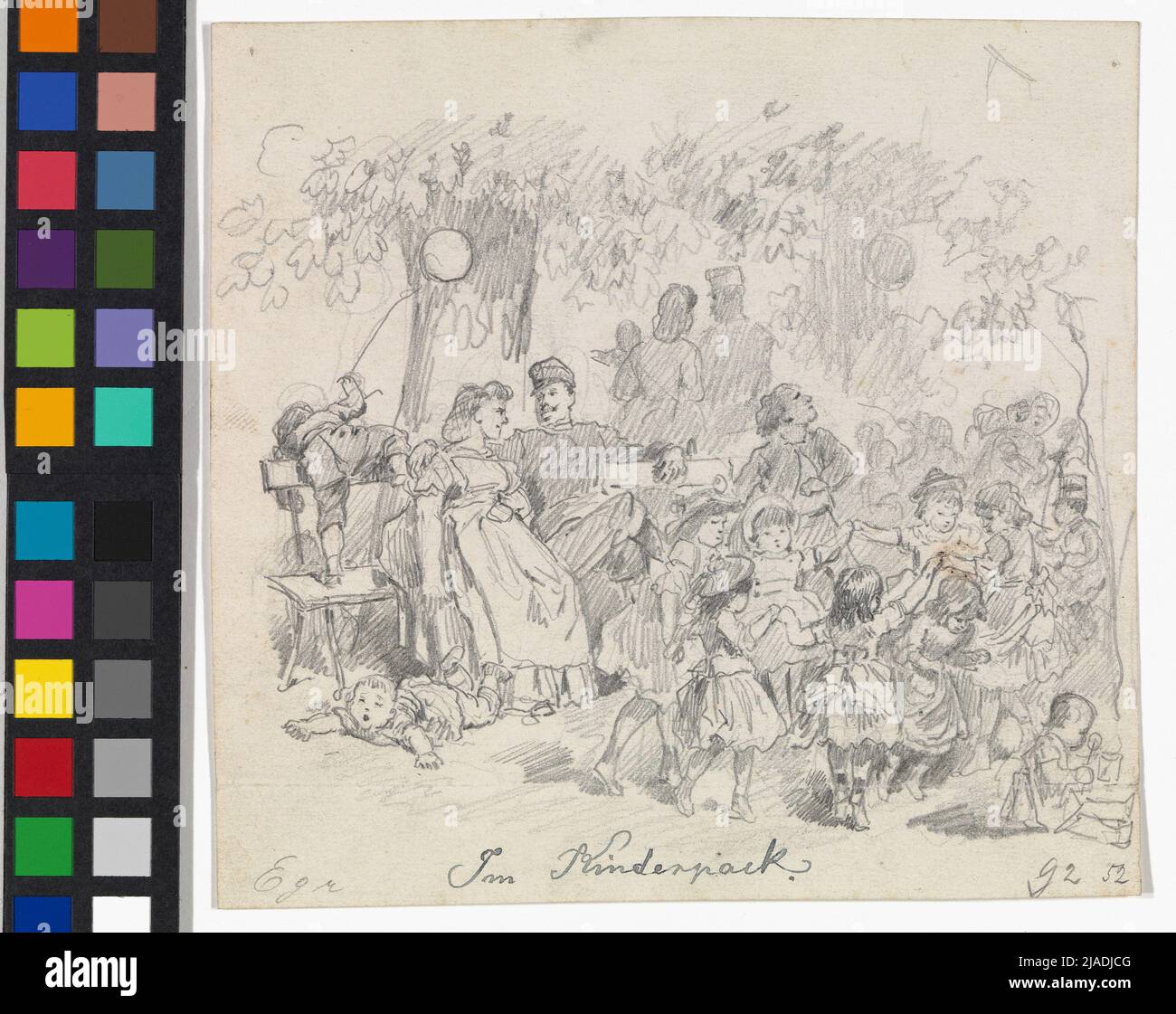 In the children's park. Vinzenz Katzler (1823-1882), artist Stock Photo ...