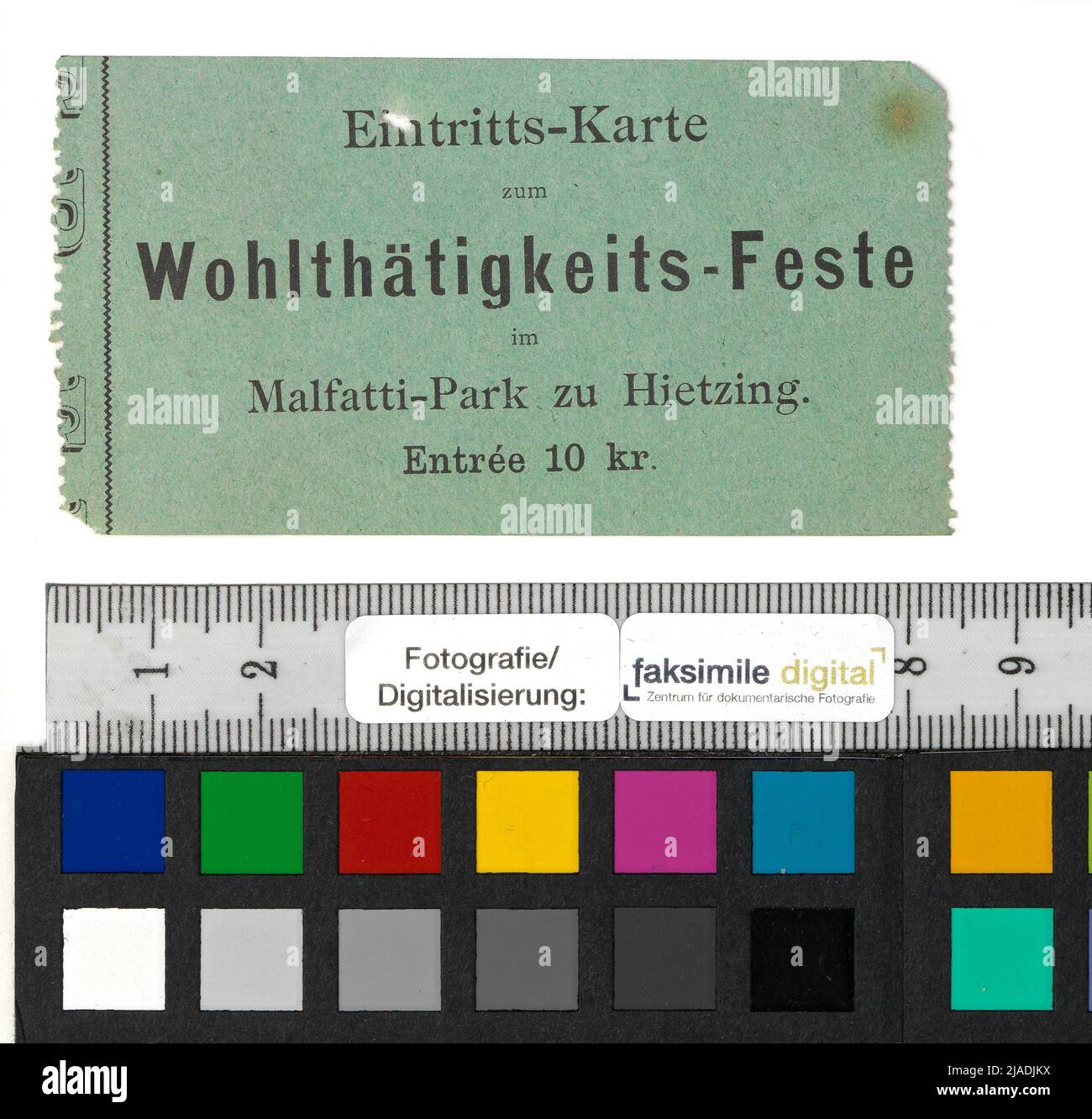 Entry map to the "charity festival in the Malfatti-Park in Hietzing ...
