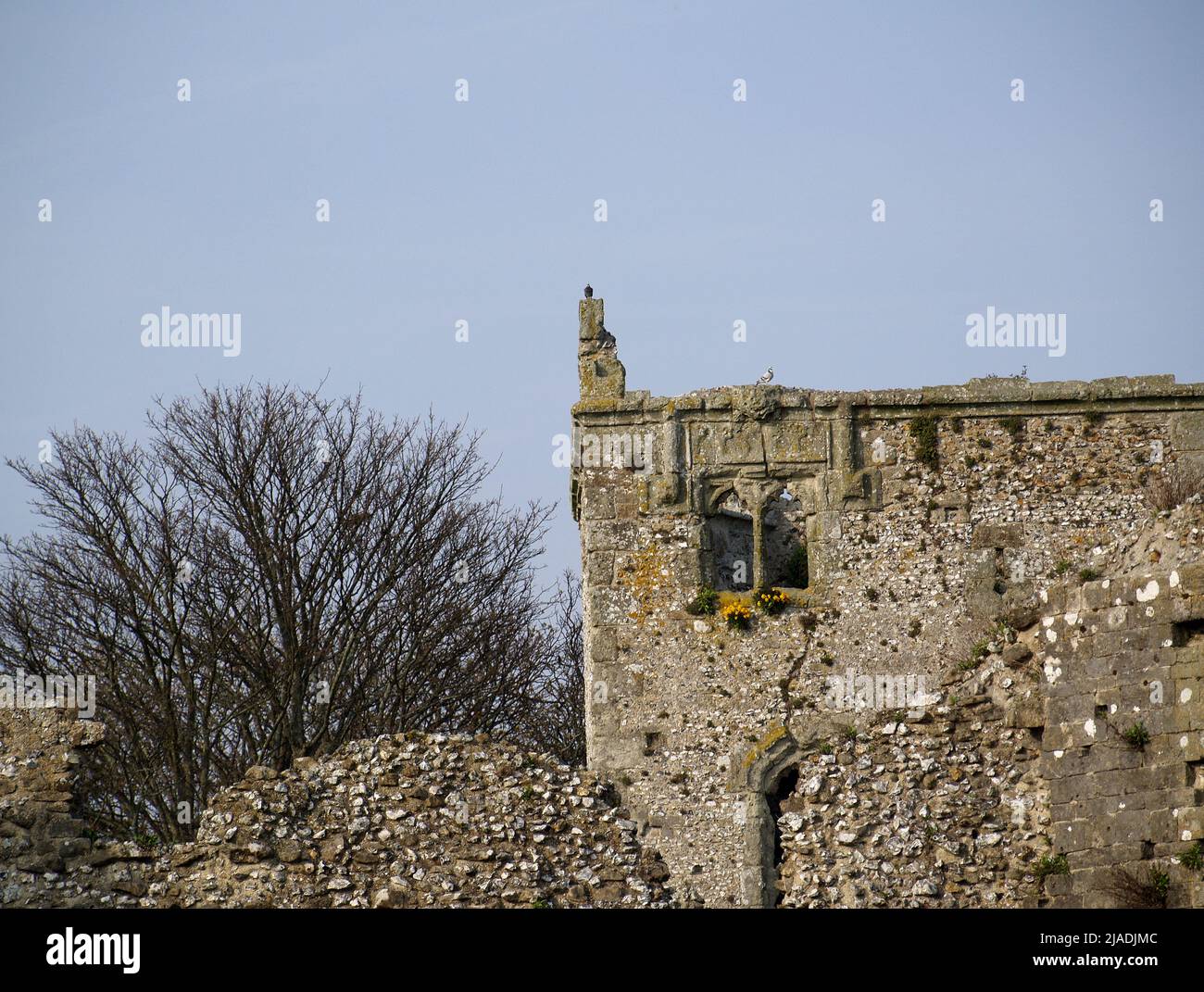 Portchester Castle, a medieval fortress at Portchester, Fareham ...