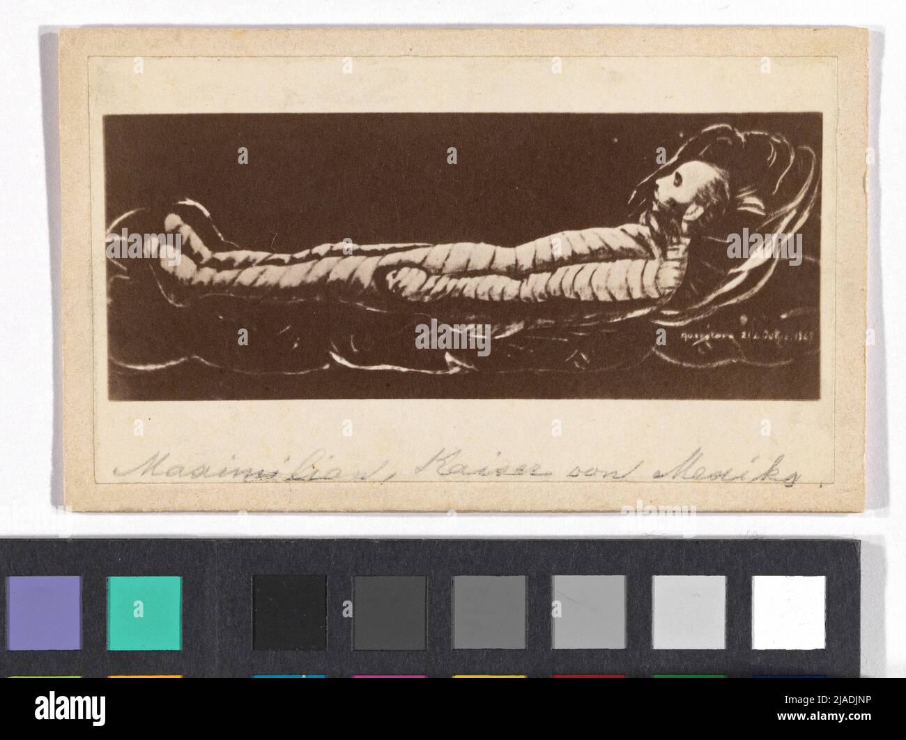 The embalmed body of Emperor Maximilians from Mexico. Charles Deforest ...