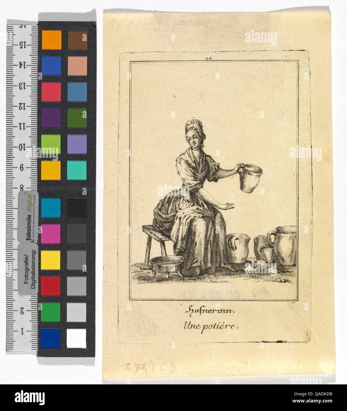 Images of the common Volks in Vienna ", Blatt 24:" Hafner. Une Potière ...