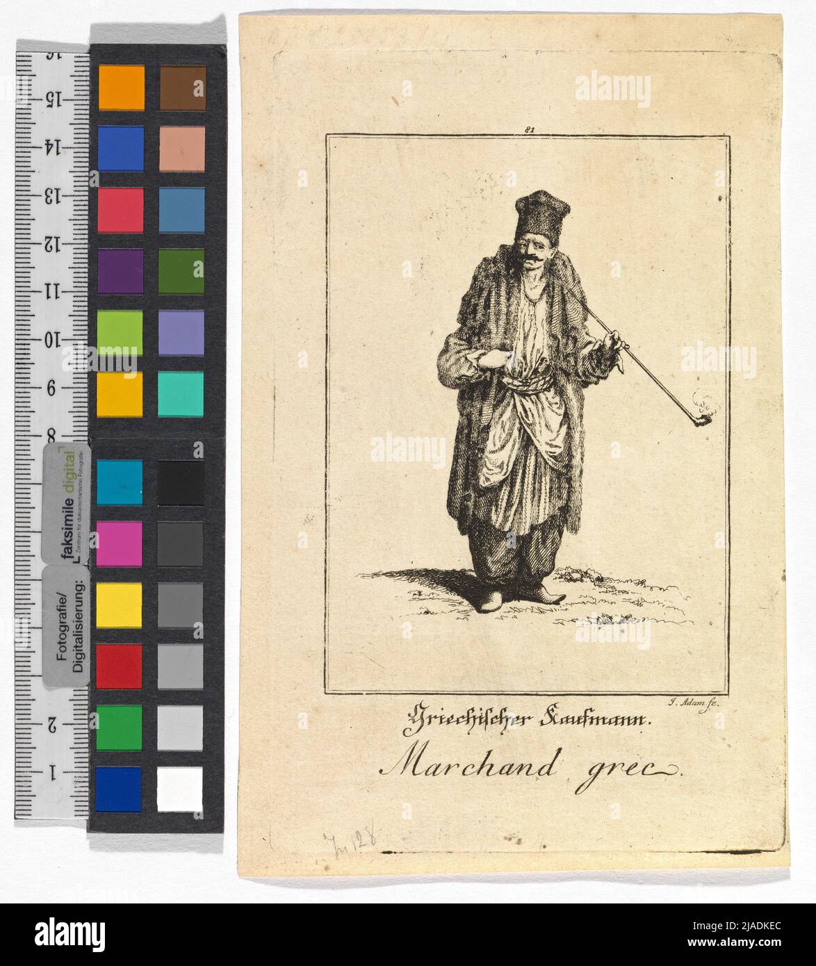 Images of the common Volks in Vienna ", Blatt 81:" Greek merchant ...