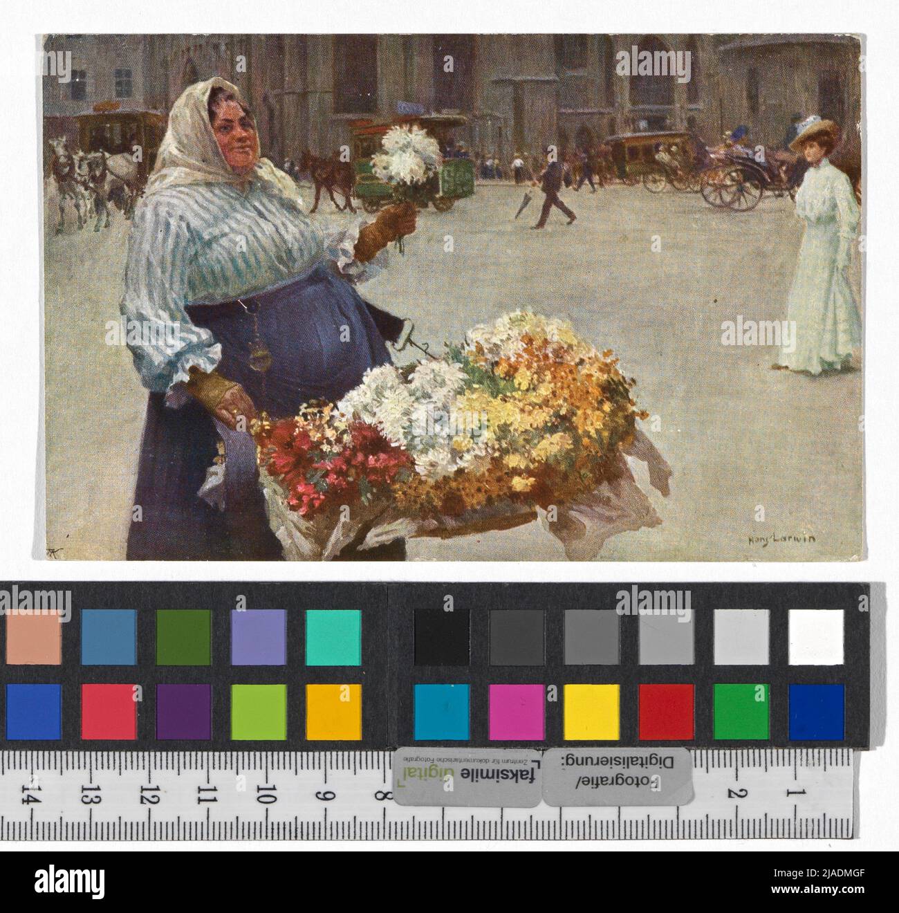 Viennese guy " - flower seller. Hans Larwin (1873-1938), artist Stock ...