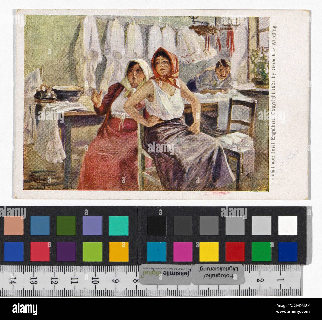 Female artist painting scene Cut Out Stock Images & Pictures - Alamy