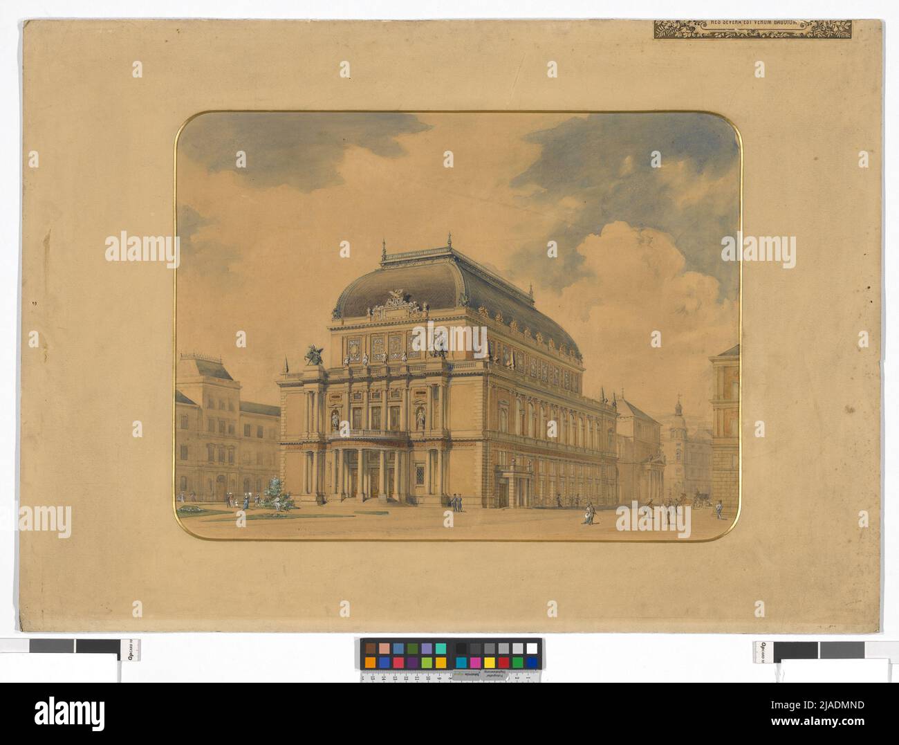 Competition draft for a concert hall, perspective. Joseph von Wieser ...