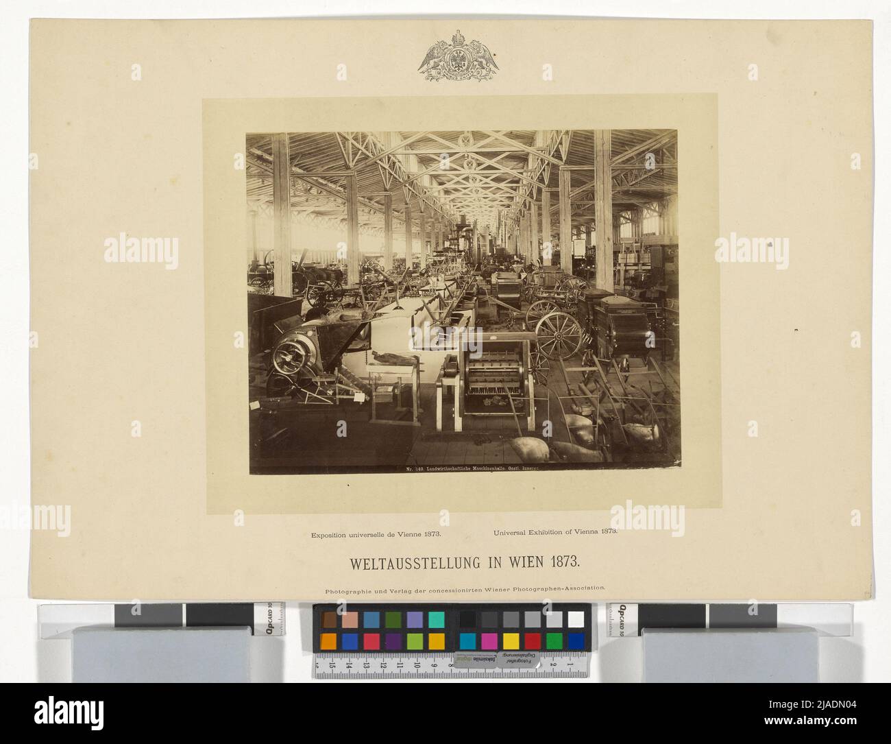 World Exhibition 1873: Agricultural machine hall (No. 140). Michael ...