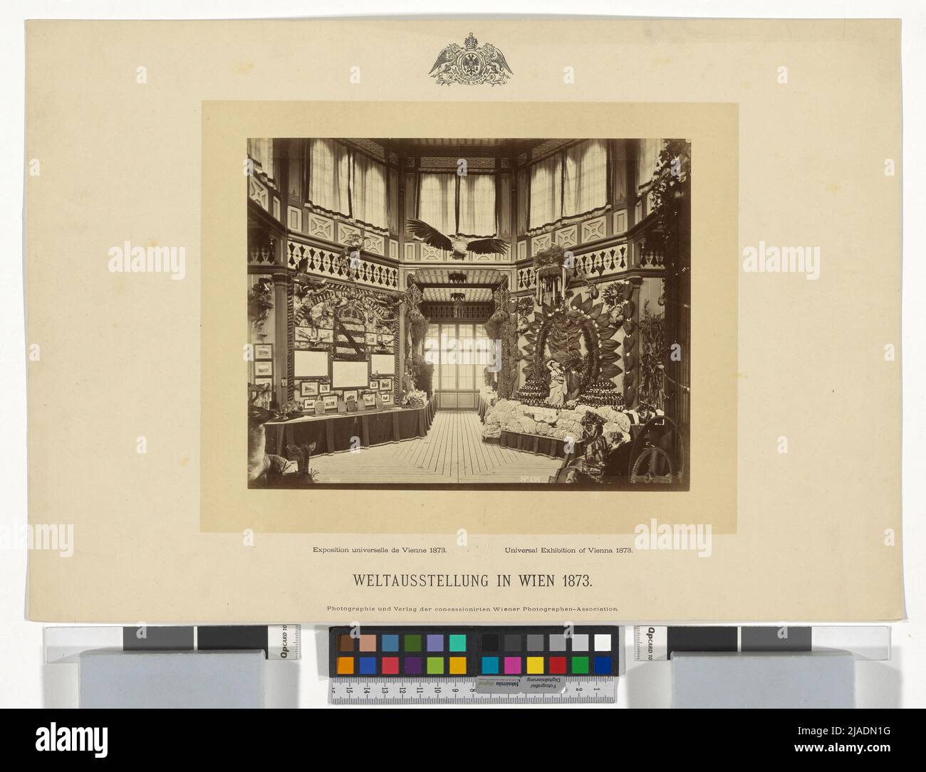 Weltus position 1873: Interior of a pavilion. György (Johann Justus Georg) Klösz (Kloess) (1844 ...