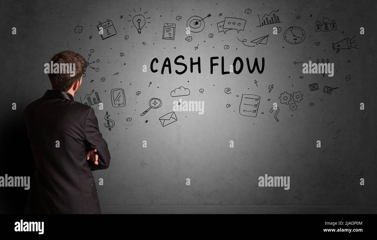 businessman drawing a creative idea sketch Stock Photo - Alamy