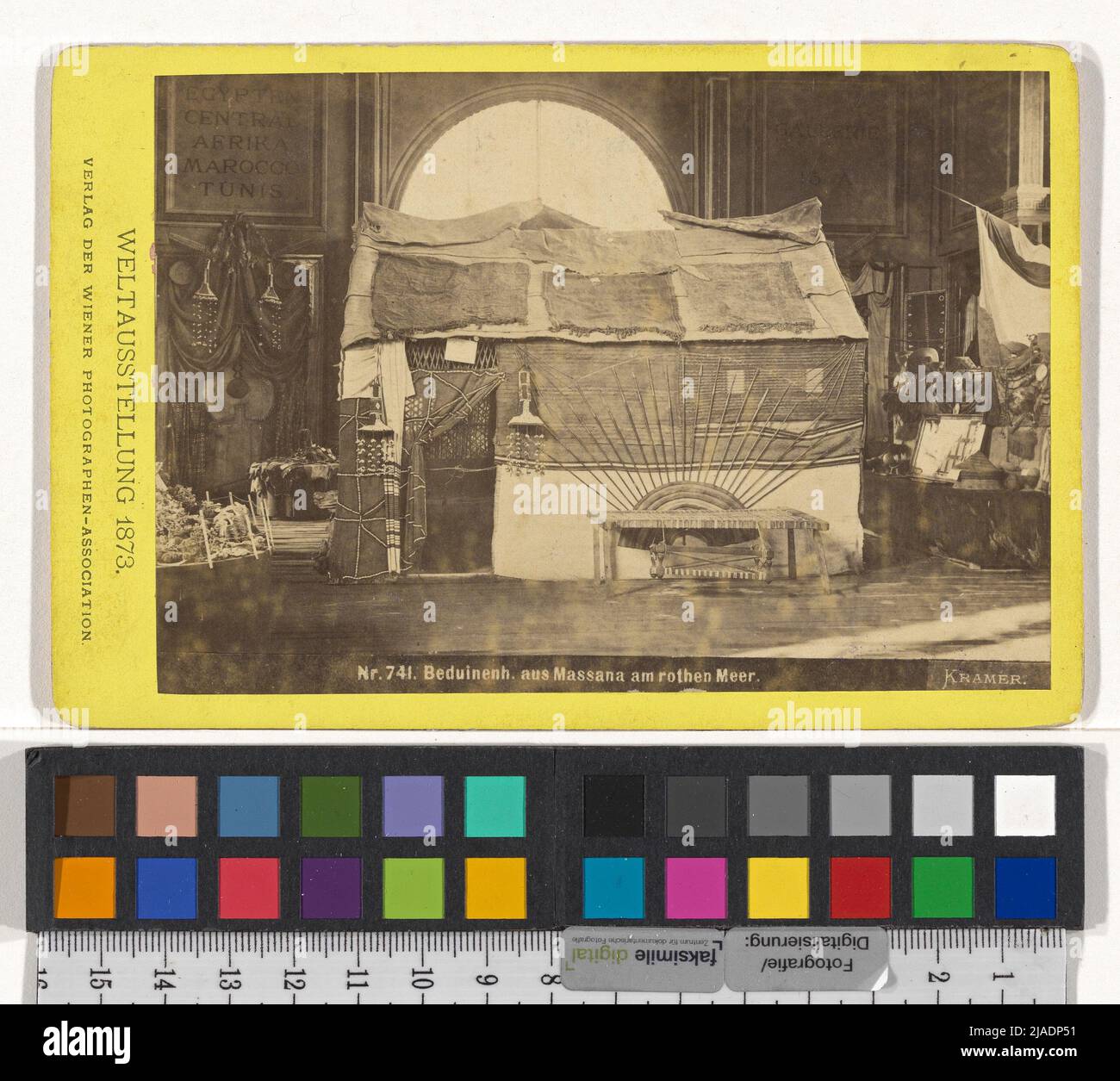 World exhibition 1873: Bedouinenhaus from Massaua am Red Sea (No. 741 ...