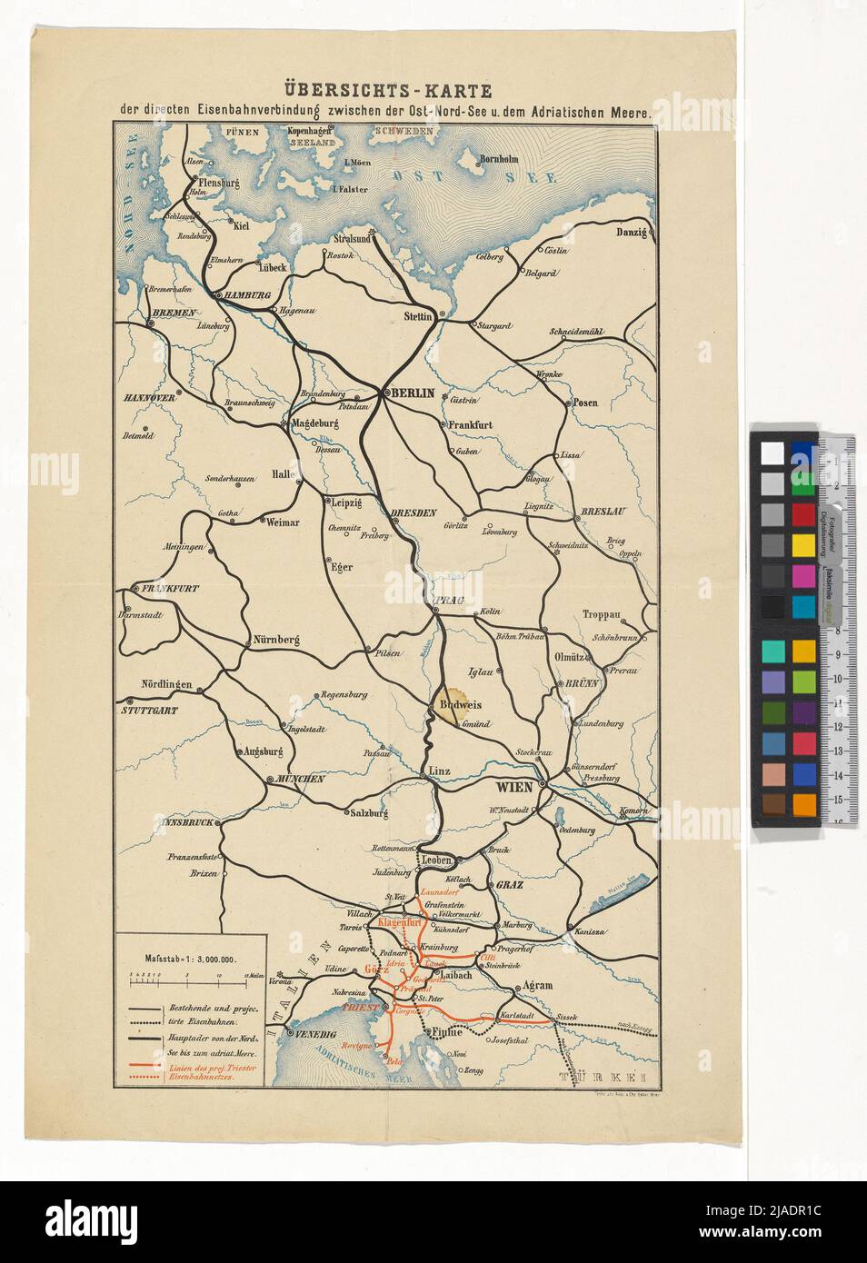 Overview map d. Direct railway connection between Ost-Nord-See u ...