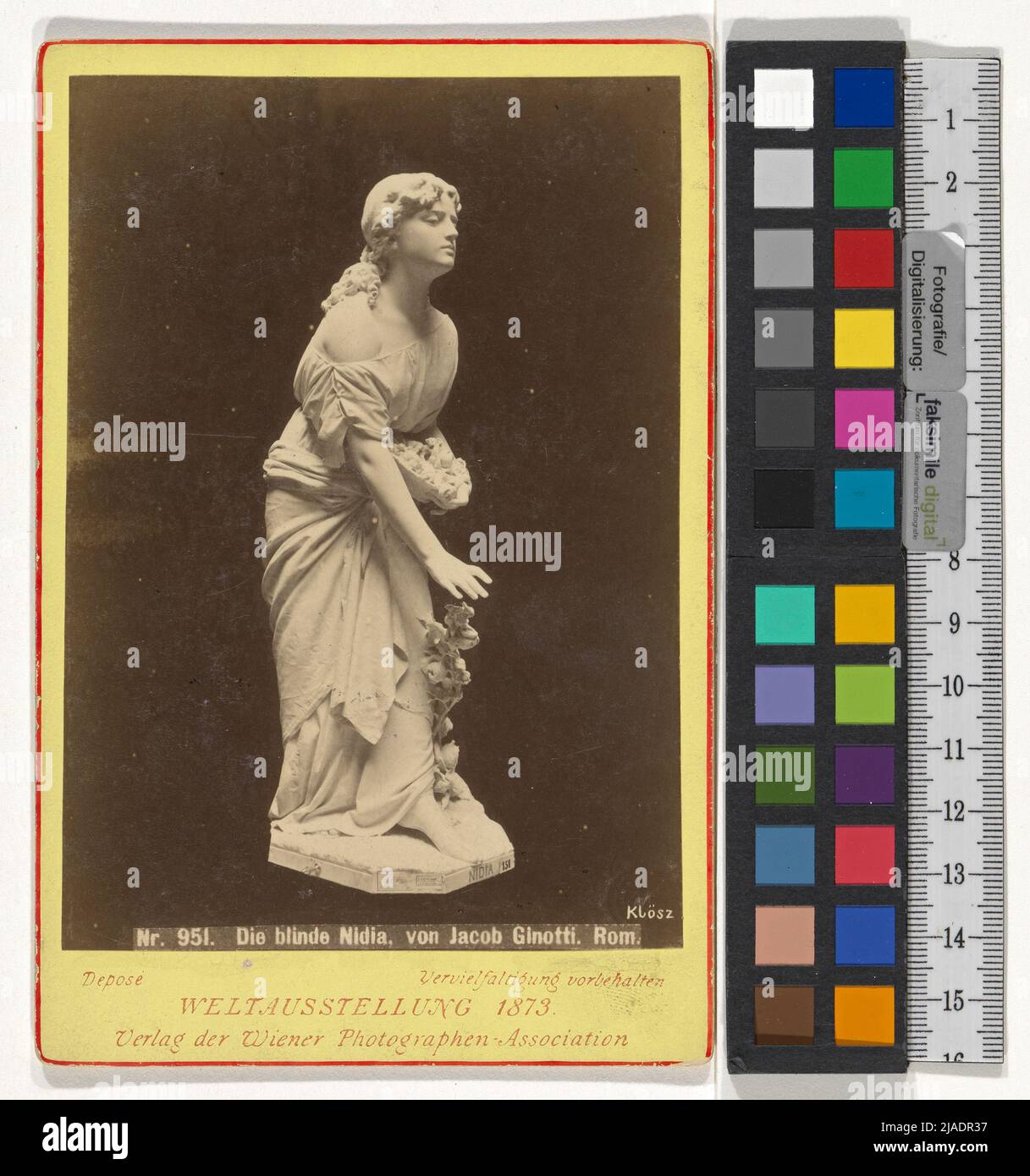 World Exhibition 1873: "The Blind Nidia", by Jacob Ginotti (No. 951). György (Johann Justus ...