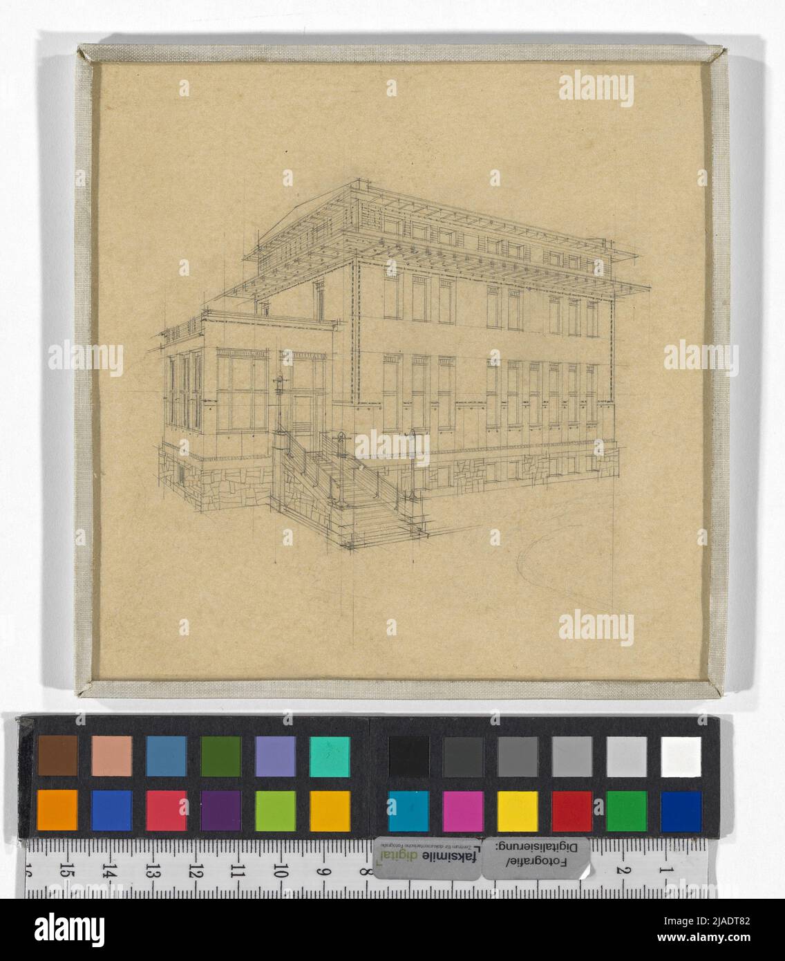 Second Villa Wagner, preliminary project, perspective. Otto Wagner ...