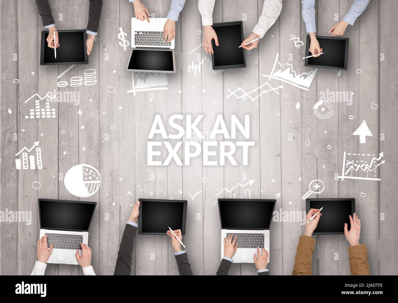 Group of Busy People Working in an Office Stock Photo - Alamy