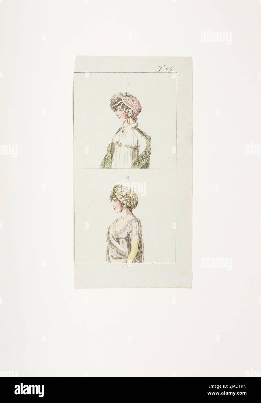 Fashion image: "Hats after English and French taste". Unknown Stock ...