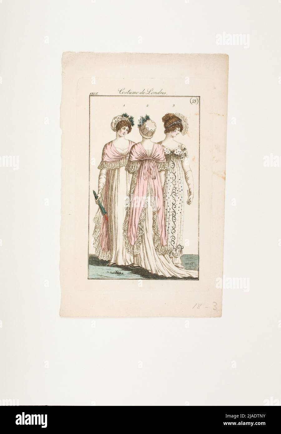 Fashion image: "Three women, two of them in a promenade suit, one in ...