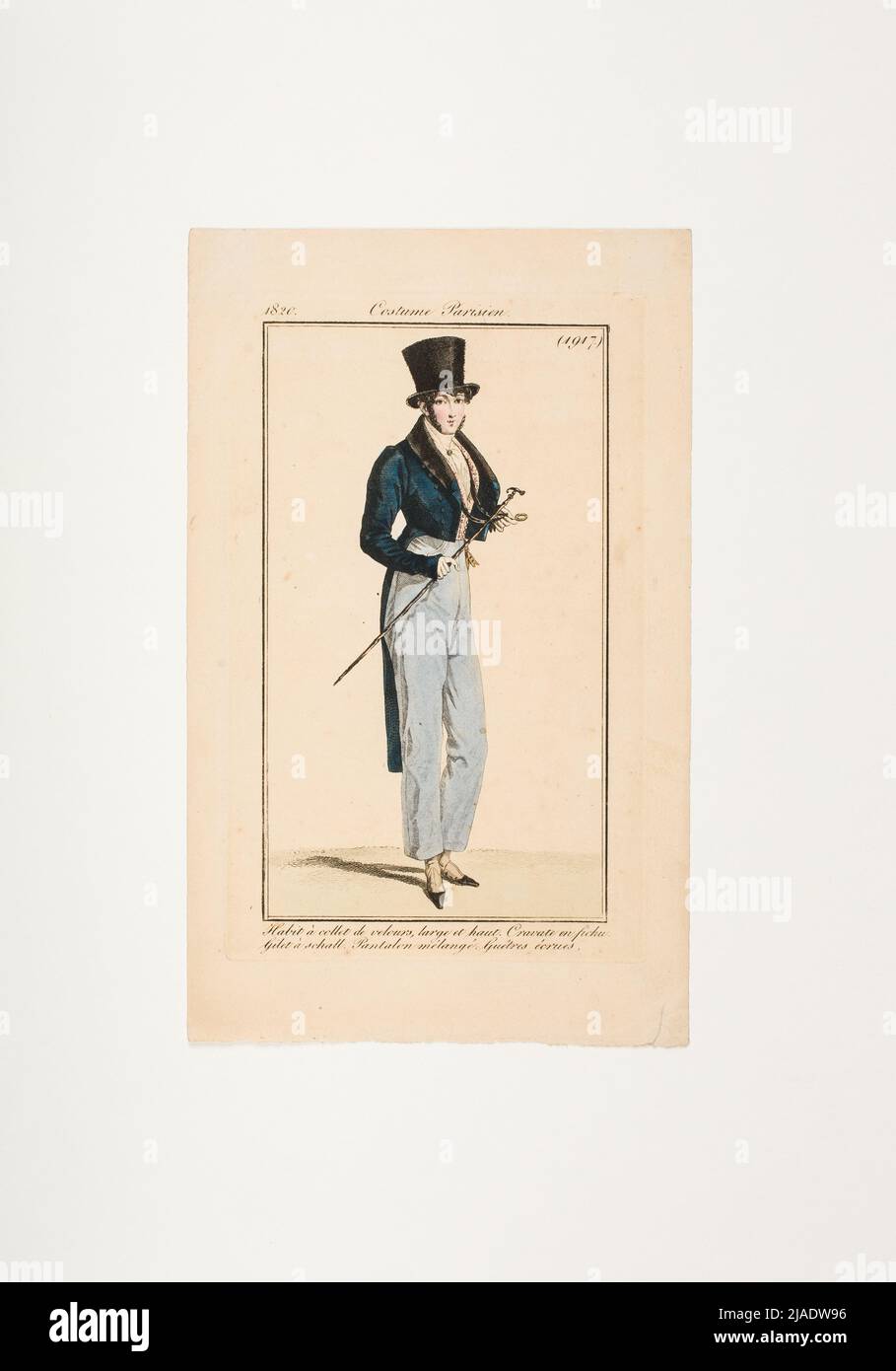 Fashion image: "French gentleman with cylinder and tailcoat with suits ...