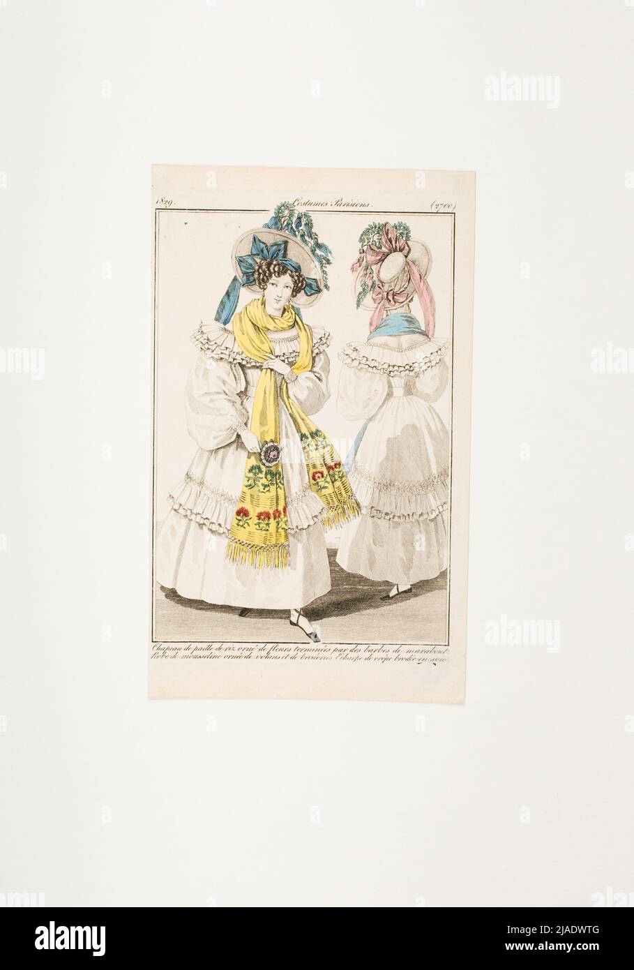 Fashion imaging: two figures, white mussel incisions with ruffles ...