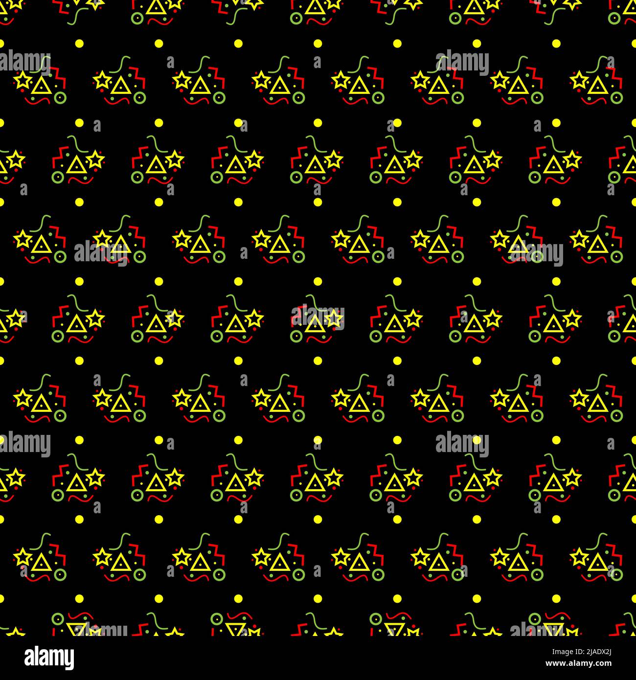 Geometry memphis pattern. Design for wall decoration, postcard, poster ...
