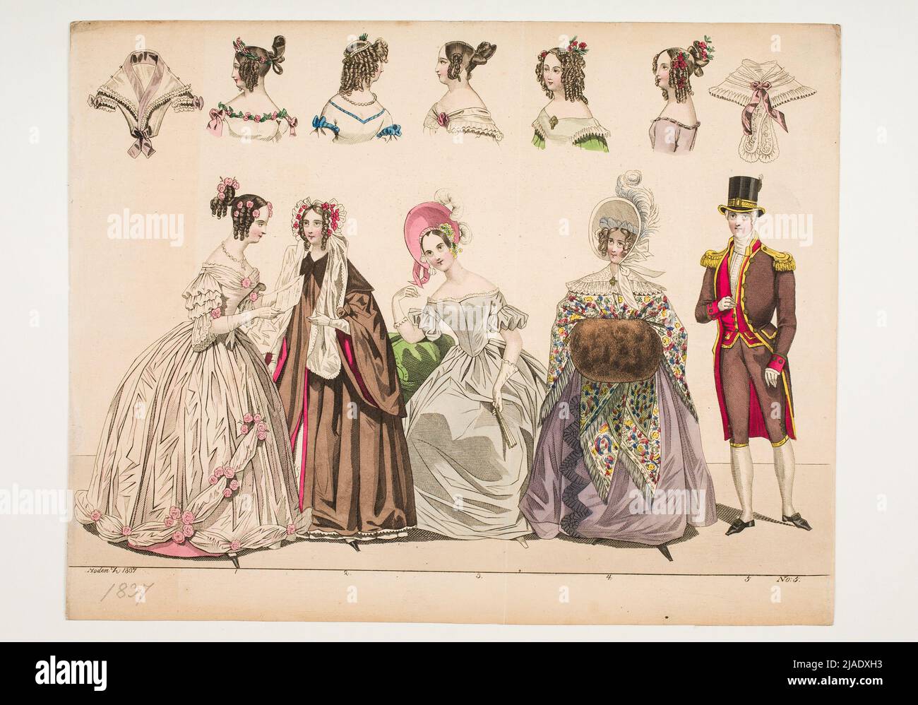 Fashion image: five figures, women's and men's fashion. Unknown Stock ...